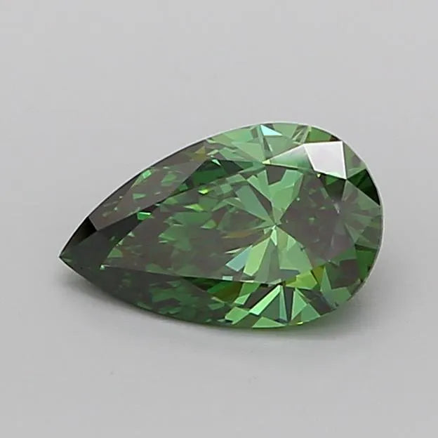1.00ct Pear Lab Grown Diamond (Colour Fancy Vivid Green, Clarity VVS2 ...