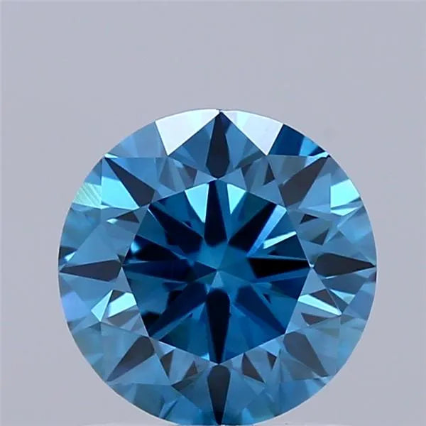 1.13ct Round Lab Grown Diamond (Colour Fancy Vivid Blue, Clarity VVS2 ...