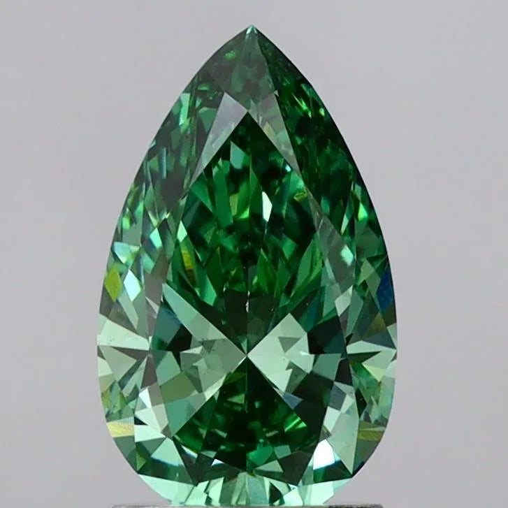 1.60ct Pear Lab Grown Diamond (Colour Fancy Vivid Green, Clarity VS2 ...