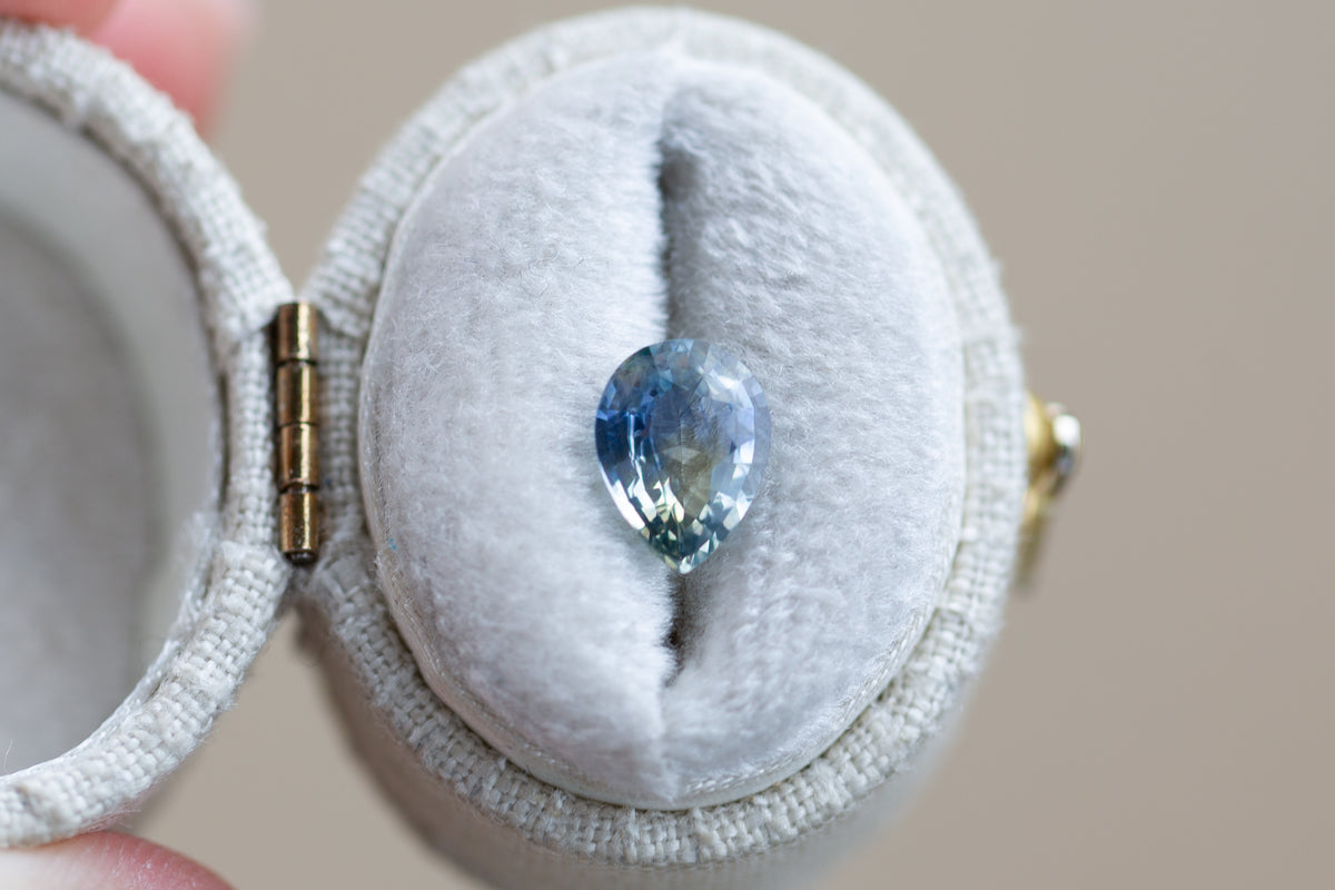 1.59ct Pear Blue and Yellow Sapphire – Oore Jewelry