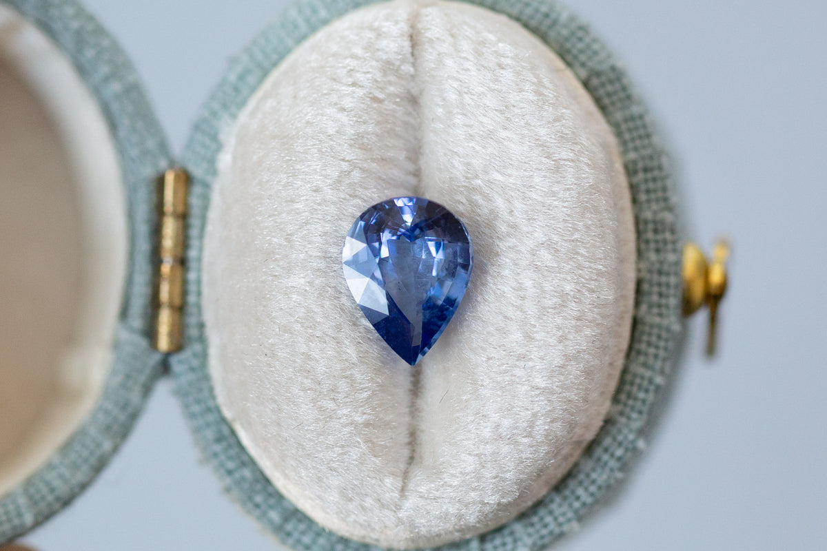 1.75ct Pear Blue Sapphire – Oore Jewelry