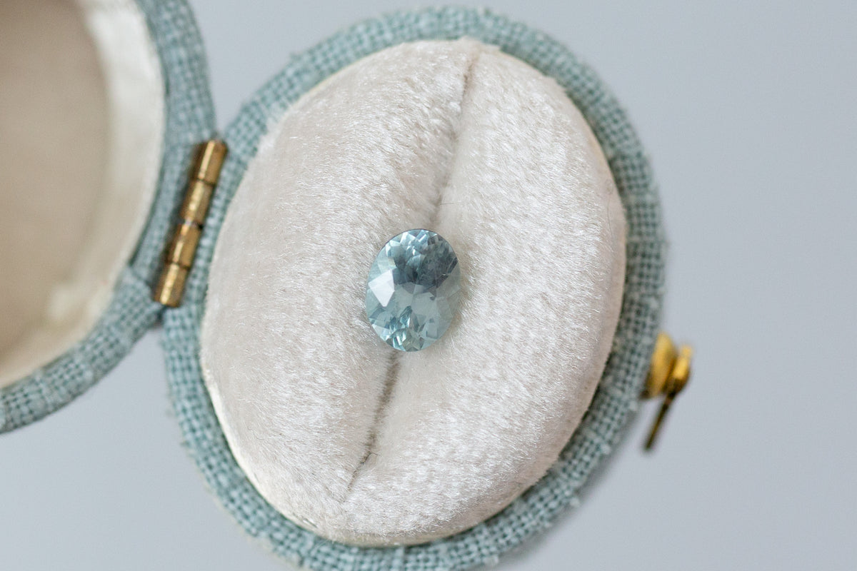 1.12ct Oval Lighter Aqua Blue Sapphire – Oore Jewelry