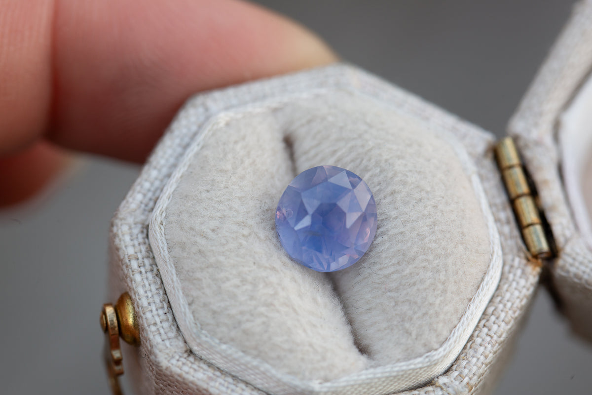 2.58ct round/oval opalescent lavender sapphire – Oore jewelry