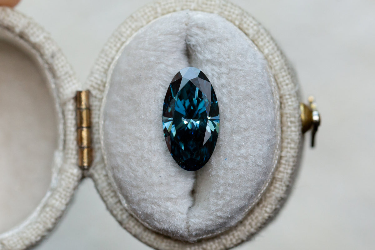 2.76ct Oval Fancy Deep Blue Lab Diamond, VS2 – Oore Jewelry