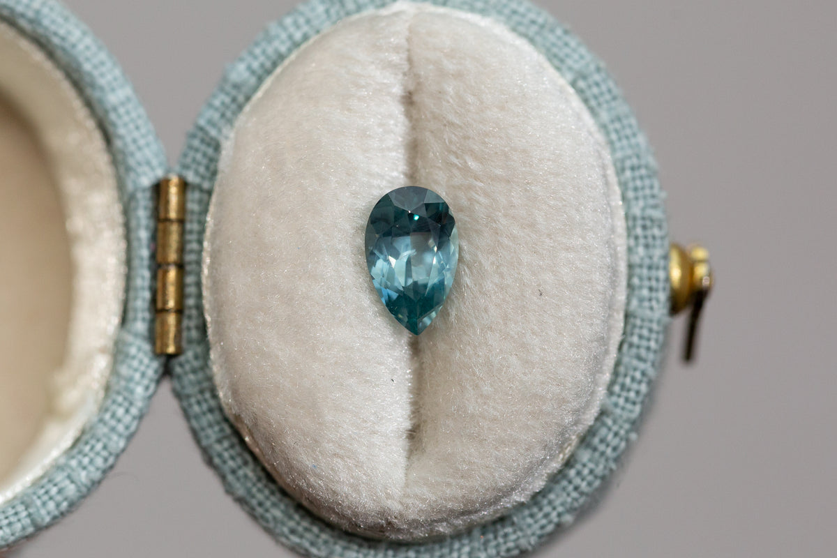 1.14ct Pear Teal Blue Sapphire – Oore Jewelry
