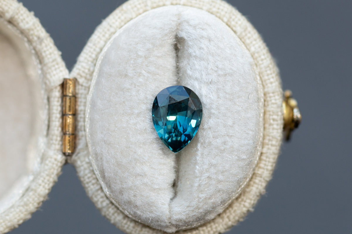 ON HOLD 1.64ct Pear Blue Sapphire – Oore Jewelry