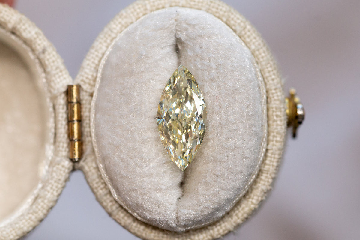 2.20ct Marquise Fancy Yellow Lab Diamond, VS2 – Oore Jewelry