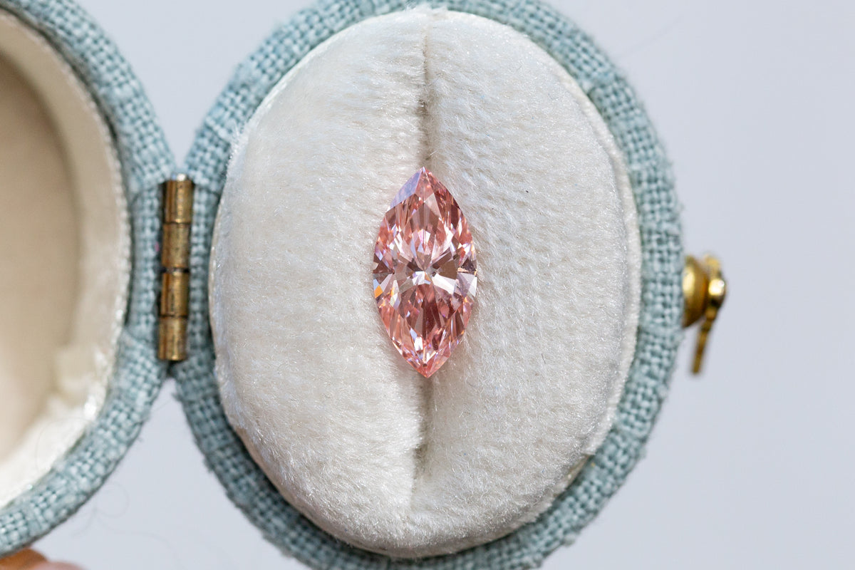 1.24ct Marquise Fancy Vivid Pink Lab Diamond – Oore Jewelry