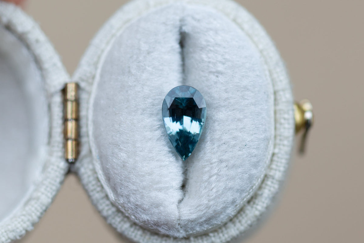 1.63ct Pear Aqua Blue Sapphire – Oore Jewelry