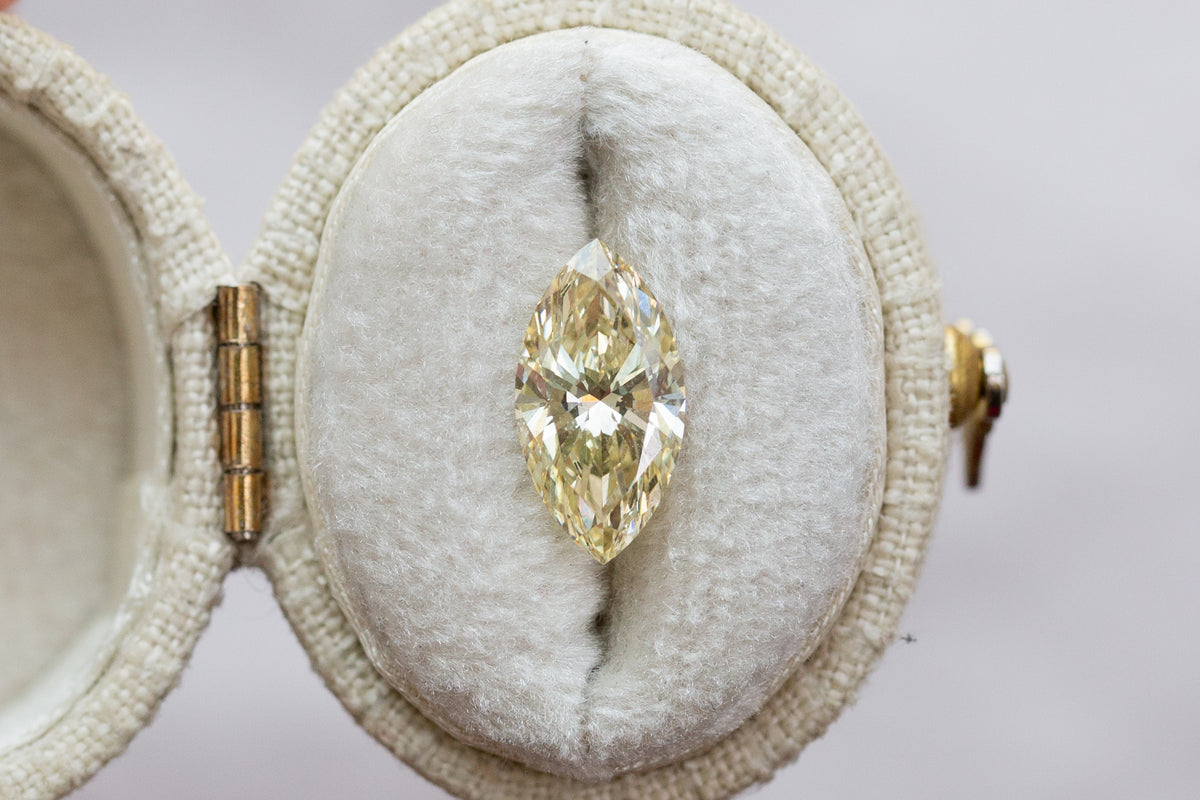 2.00ct Marquise Fancy Intense Yellow Lab Diamond – Oore Jewelry