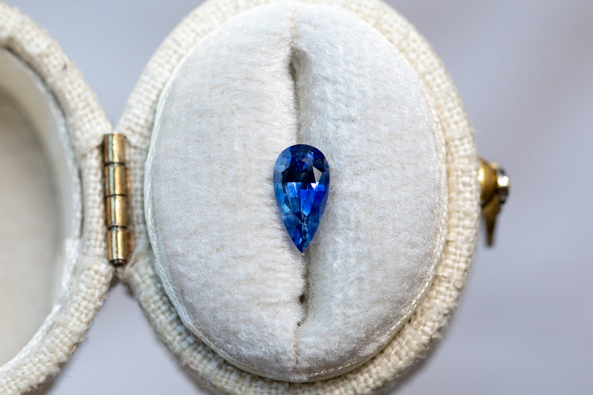 0.72ct Pear Blue Sapphire – Oore Jewelry