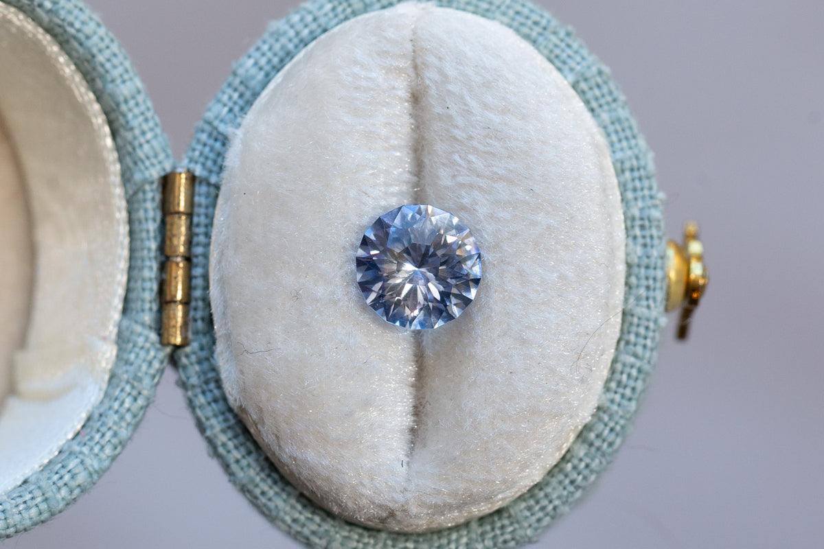 1.60ct Round Purple and Pale Yellow Parti Sapphire, Sunburst Cut by Jo ...