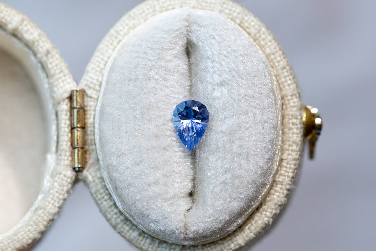 0.48ct Pear Blue Sapphire – Oore Jewelry