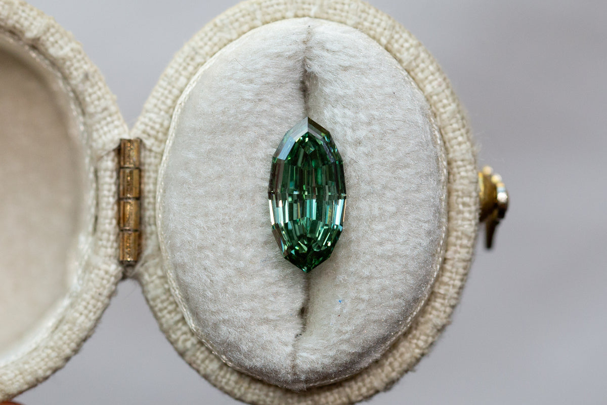 2.09ct Marquise Fancy Vivid Green Lab Diamond, VS1 – Oore Jewelry