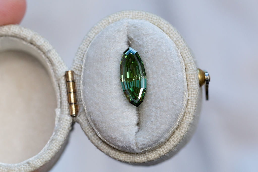 1.86ct Marquise Fancy Vivid Green Lab Diamond, VS1 – Oore Jewelry
