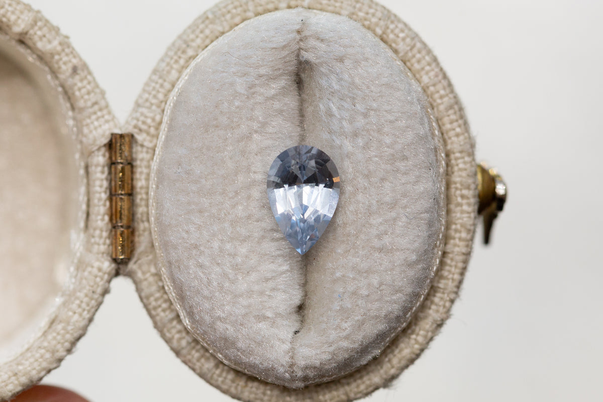 1.23ct Pear Pale Blue Sapphire – Oore Jewelry