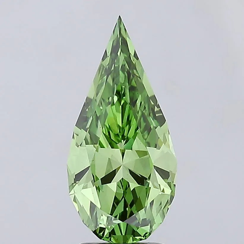 3.27ct Pear Lab Grown Diamond (Colour Fancy Vivid Green, Clarity VS1 ...