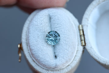 1.54ct round grey blue sapphire, Starbrite cut by John Dyer – Oore Jewelry