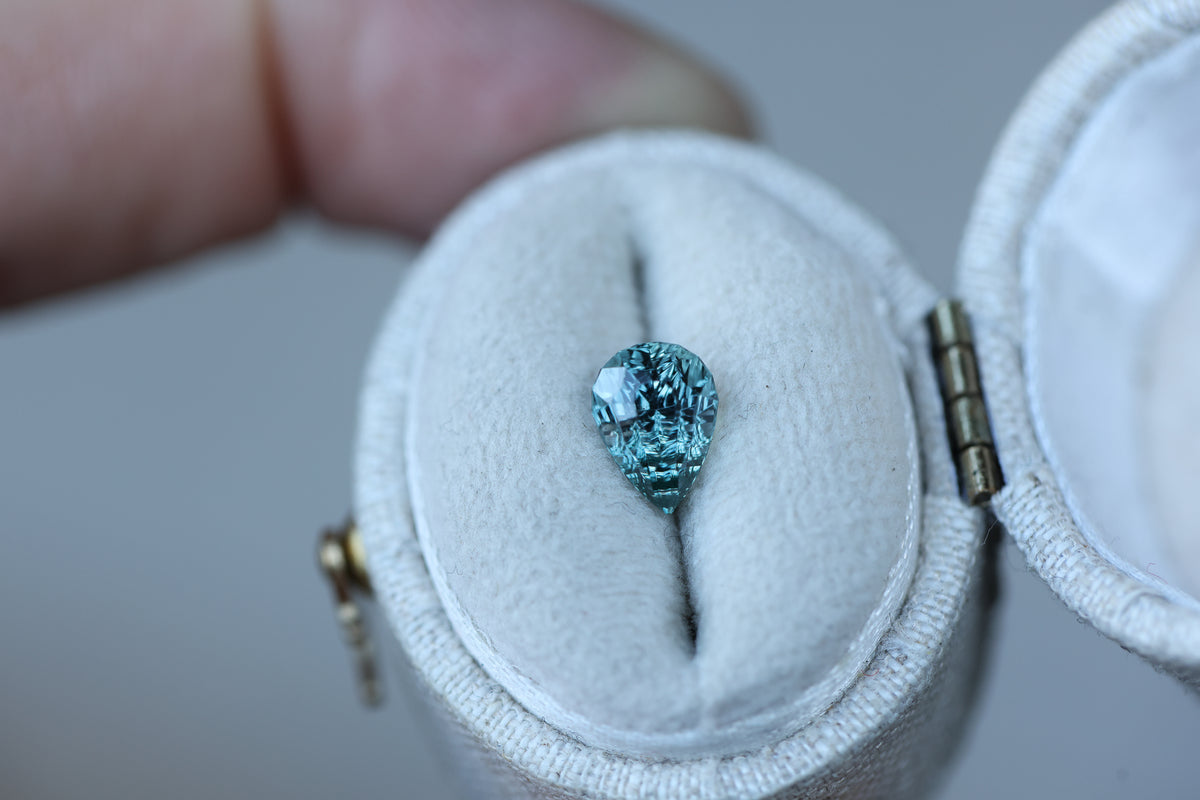 1.49ct pear blue grey sapphire, Deep Concave cut by John Dyer – Oore ...