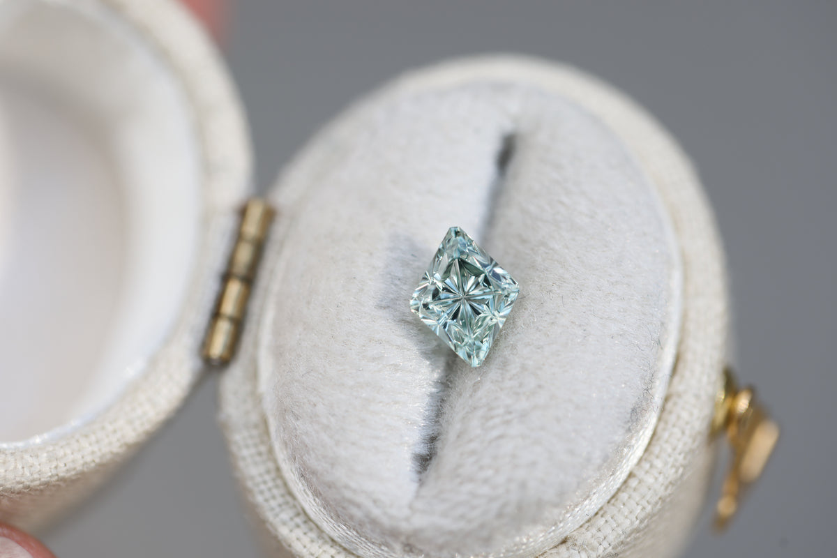 1.33ct diamond cut light green mint sapphire - Starbrite cut by John D ...