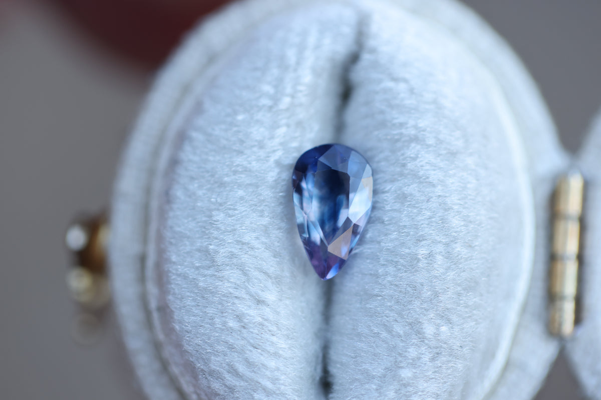 1.06ct pear purple blue sapphire – Oore Jewelry