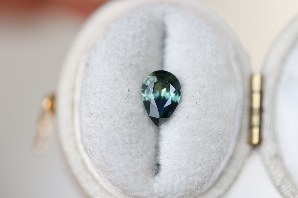 .96ct Pear Teal Blue Sapphire – Oore Jewelry