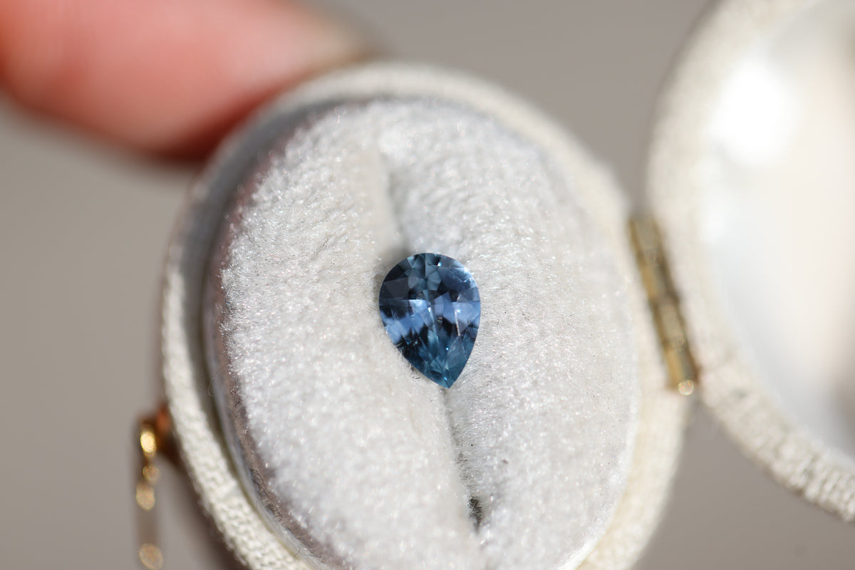 .84ct Pear Blue Sapphire – Oore Jewelry