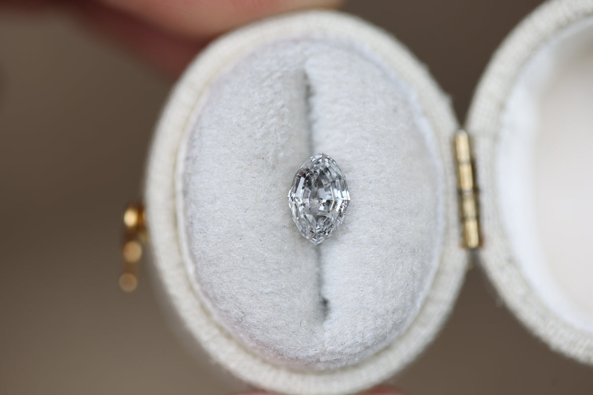 1.22ct Geo Marquise Step Cut Salt and Pepper Diamond – Oore Jewelry