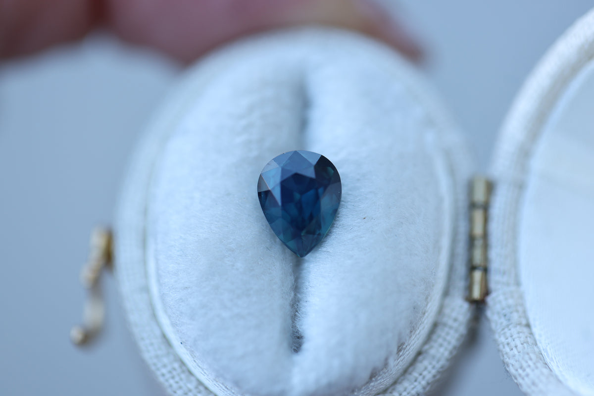 1.55ct pear dark blue sapphire – Oore Jewelry