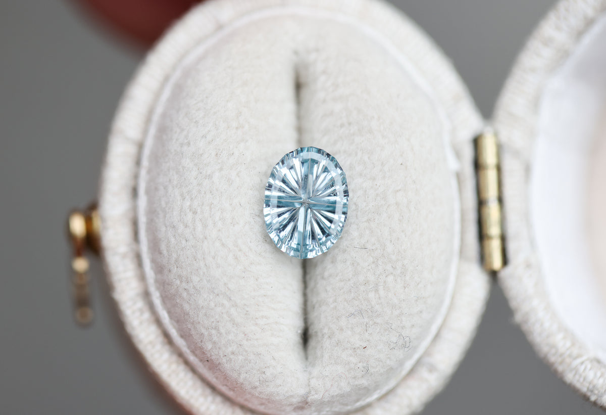 1.25ct oval light blue sapphire, Starbrite cut by John Dyer – Oore Jewelry