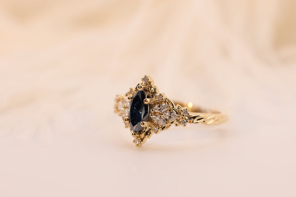 Ready to ship, Size 7 14k yellow, Briar rose starlight – Oore Jewelry
