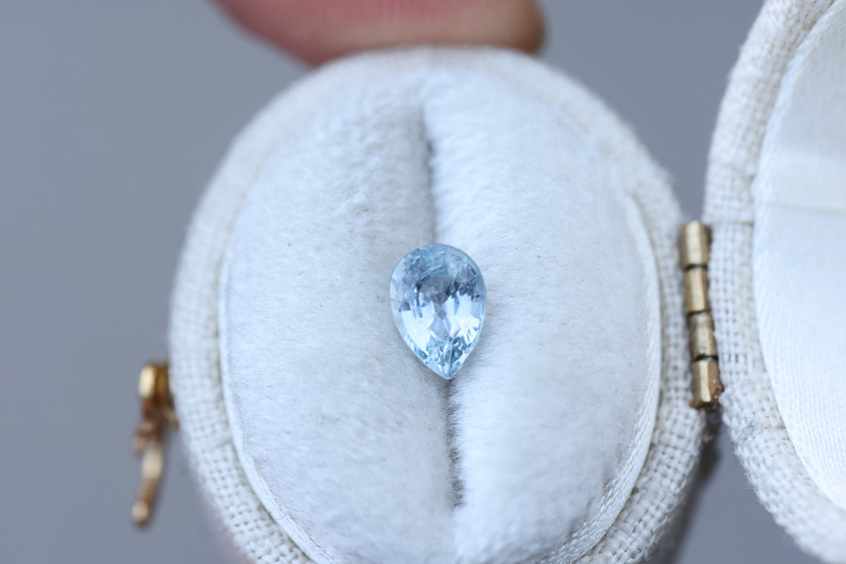 1.05ct pear light blue sapphire – Oore Jewelry
