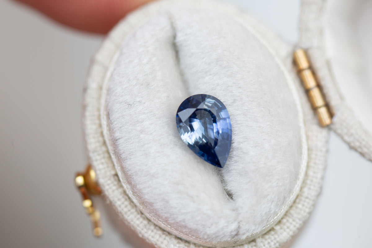 1.44ct pear blue sapphire – Oore Jewelry