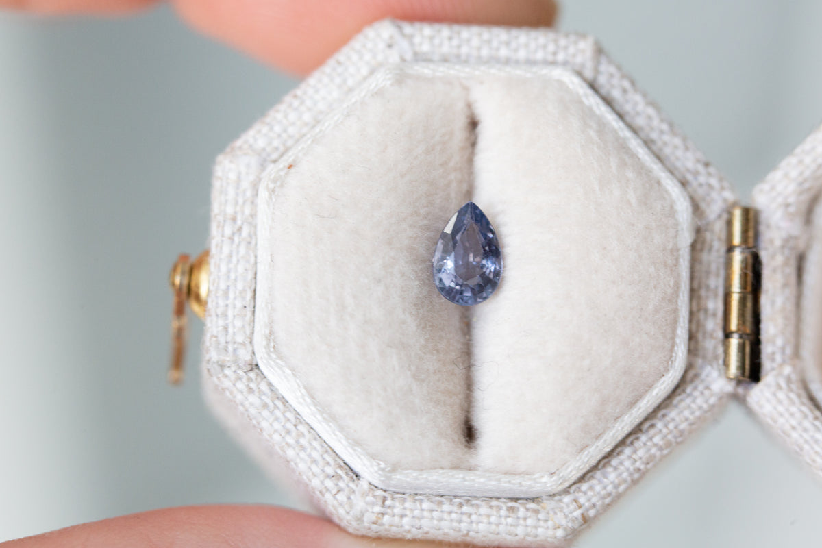 .43ct pear purple/blue sapphire – Oore Jewelry